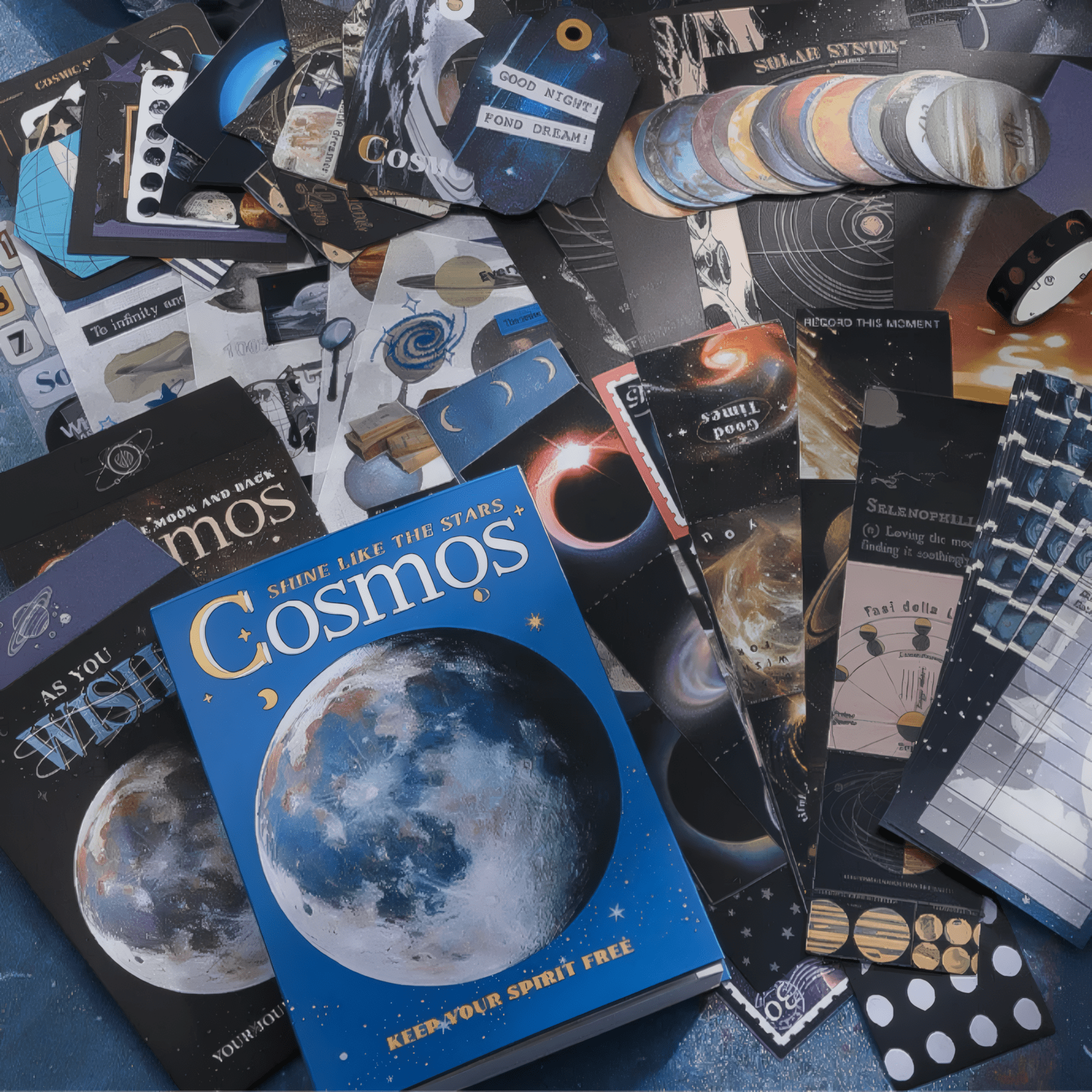 Sky & Universe Theme Stickers, Tape & Journals – Desk Cosmos