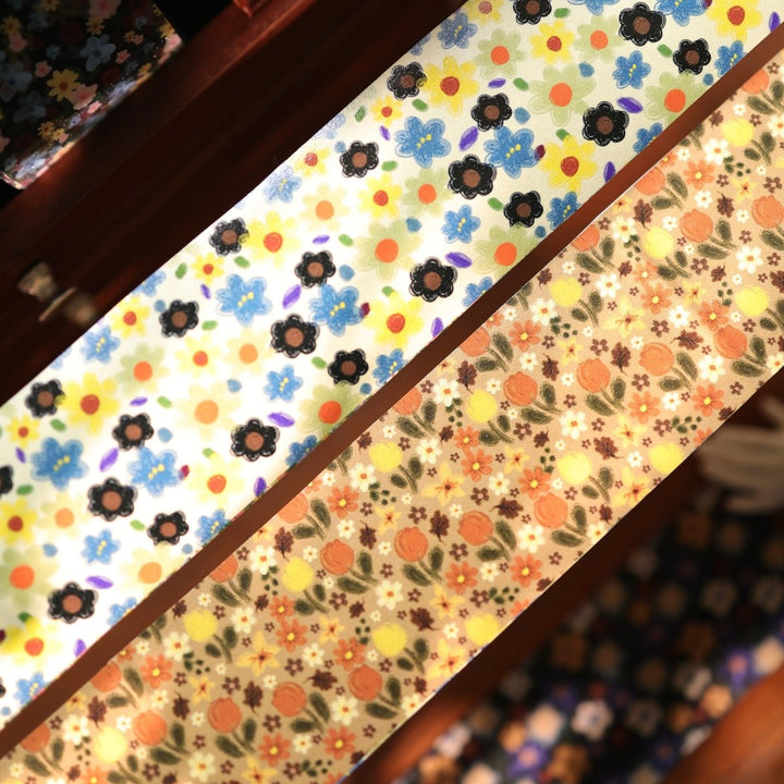 Vintage Floral Background Washi Tape - Desk Cosmos