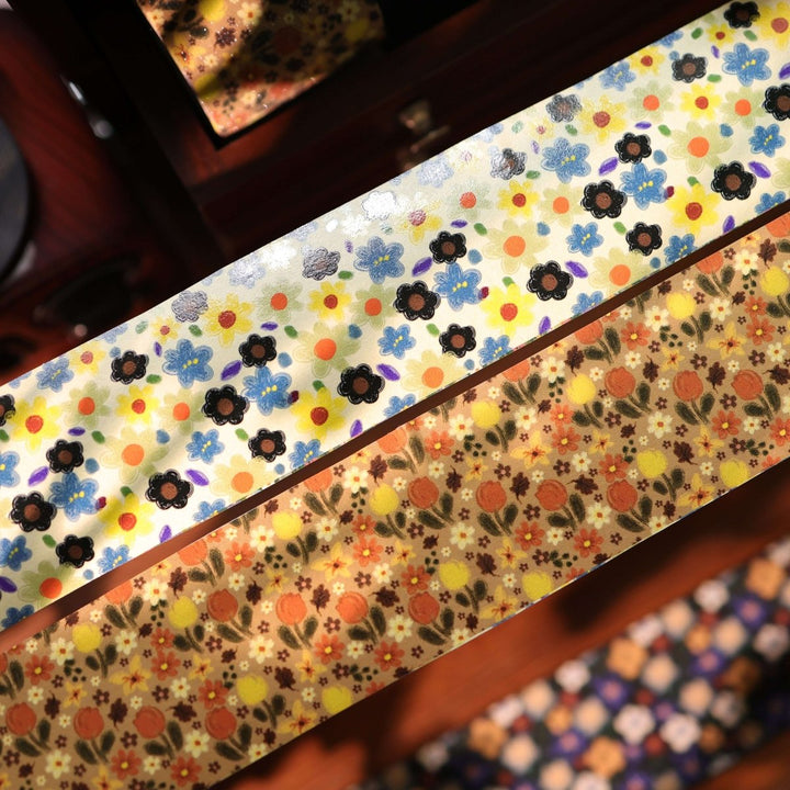 Vintage Floral Background Washi Tape - Desk Cosmos