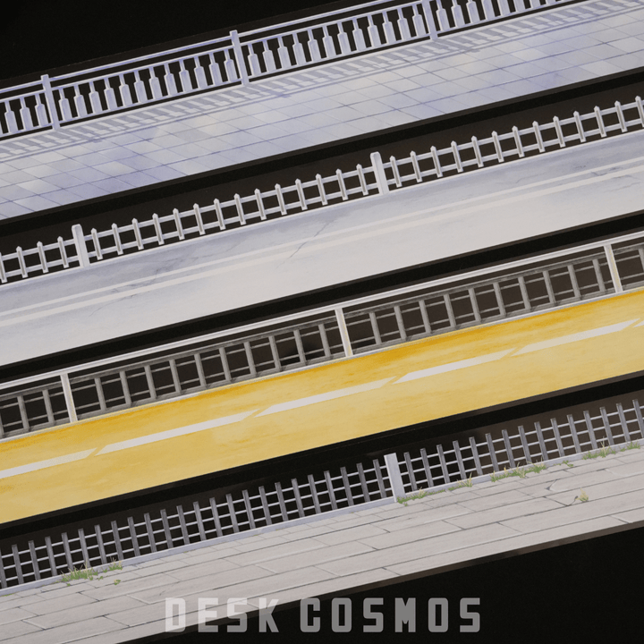 Railing-Lined Path Scene PET Tape - Desk Cosmos