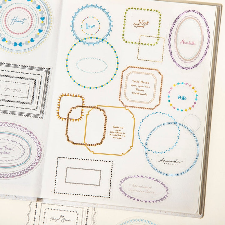 Dreamy Flower Border Journal Stickers - Desk Cosmos