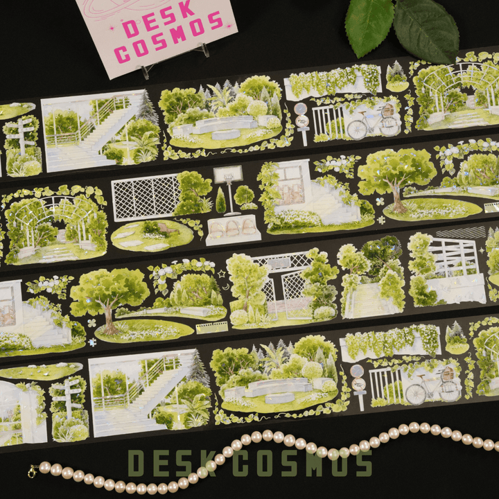 Lush Summer Campus Scene PET Tape - Desk Cosmos