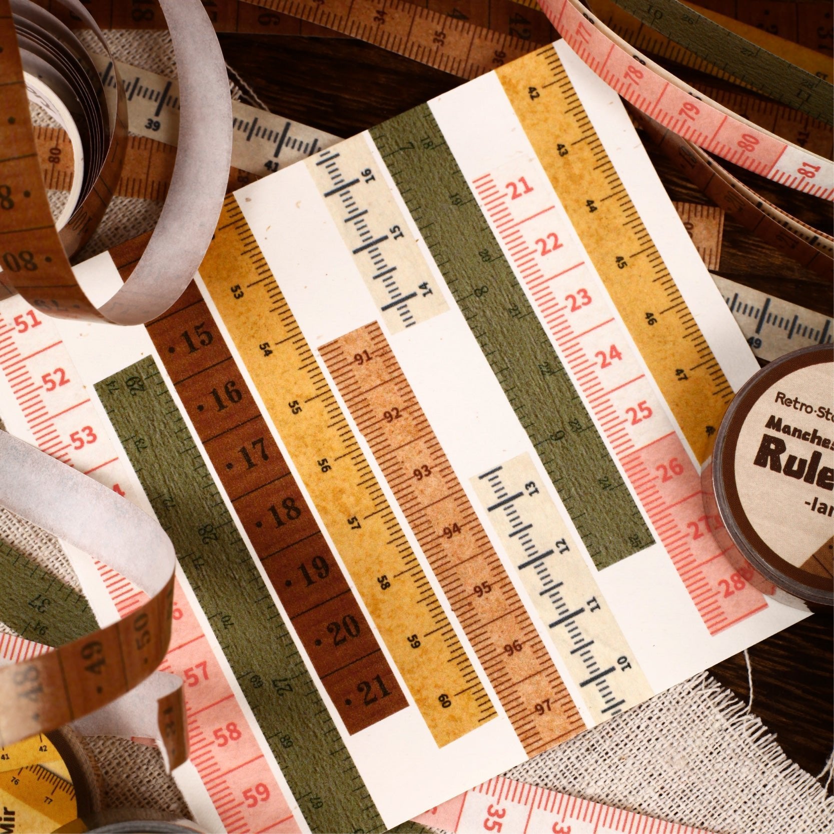 Vintage Decorative Measuring Washi Tape - Desk Cosmos