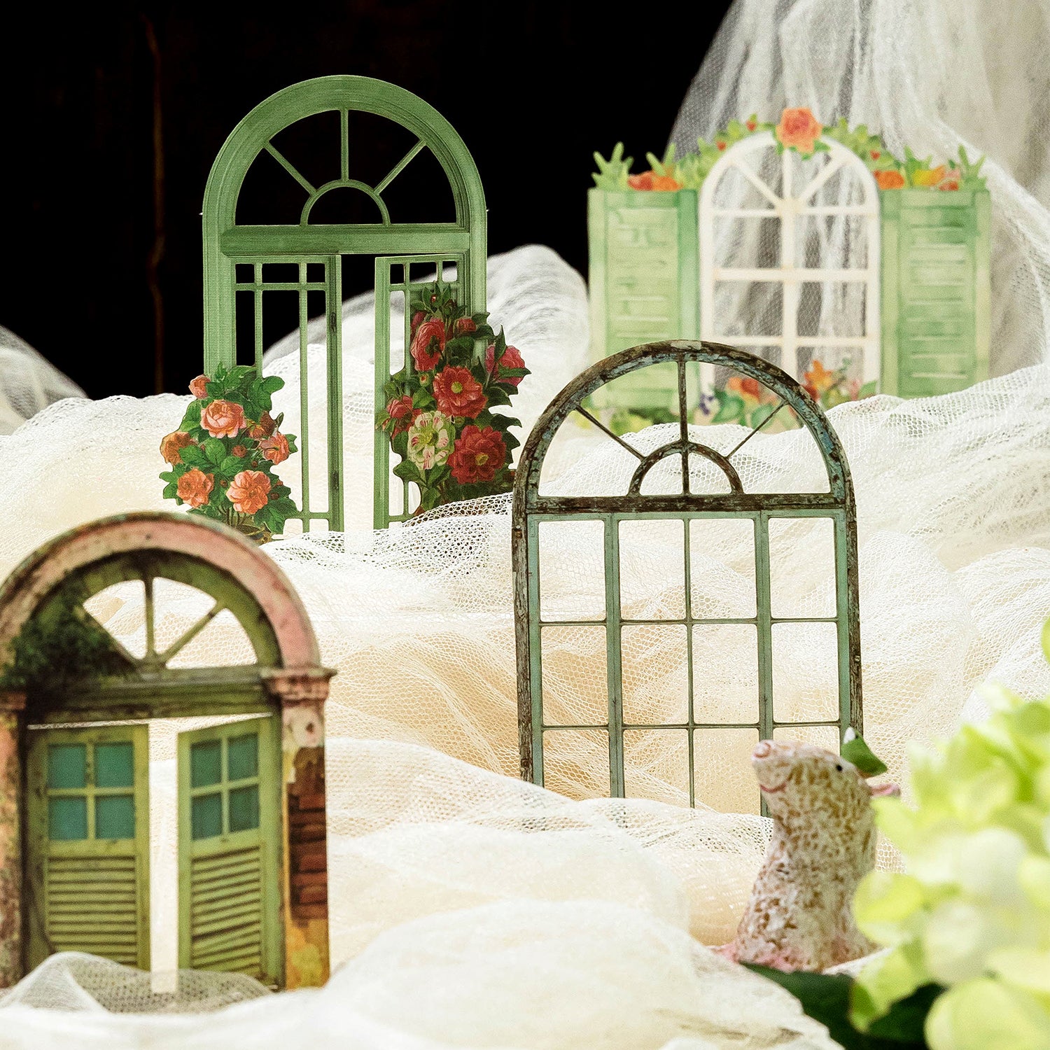 Vintage Window Door Cutout Stickers - Desk Cosmos