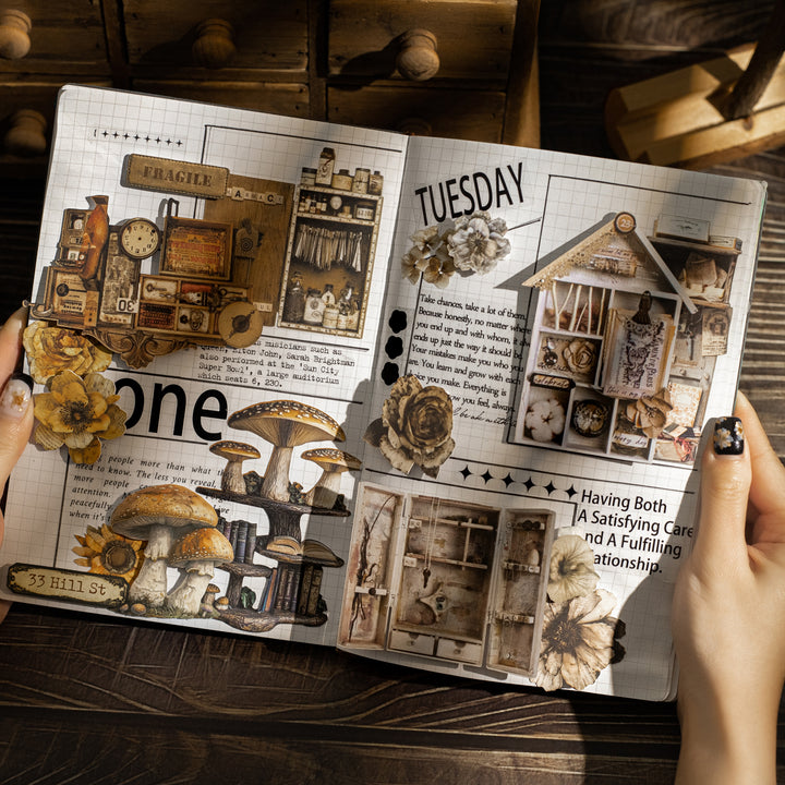 Vintage Furniture Display Card Stickers - Desk Cosmos