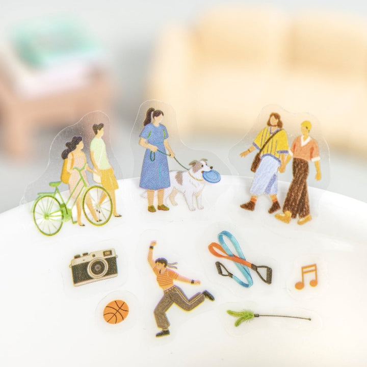 Cute Daily Life Character Die-cut Tape - Desk Cosmos