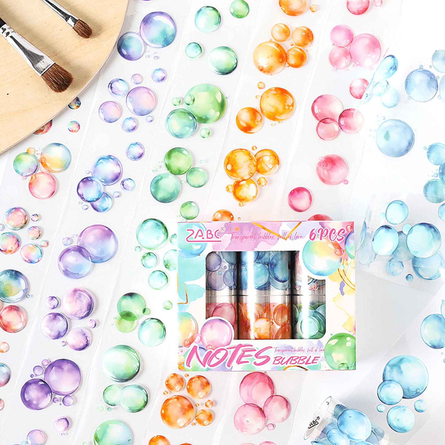 Bubble Tape PET Tape Set Watercolor Bubble Series - Desk Cosmos