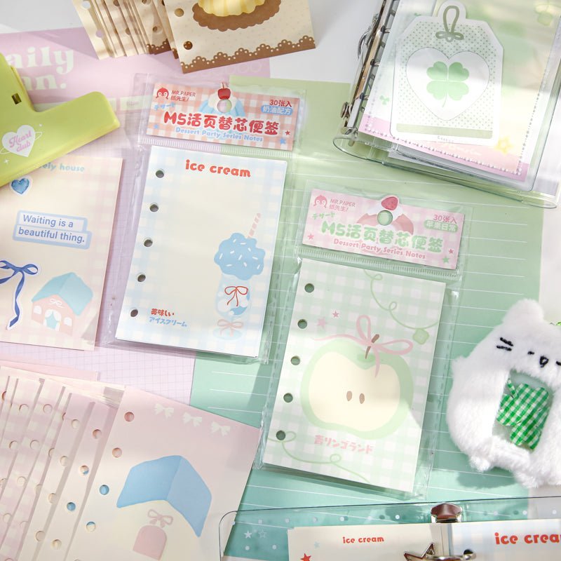 Dessert Party Series Loose-leaf Notebooks Memo Paper Korean ...