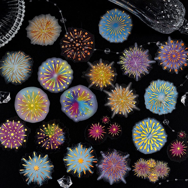 Fireworks Stickers Fluorescent Night Language – Desk Cosmos