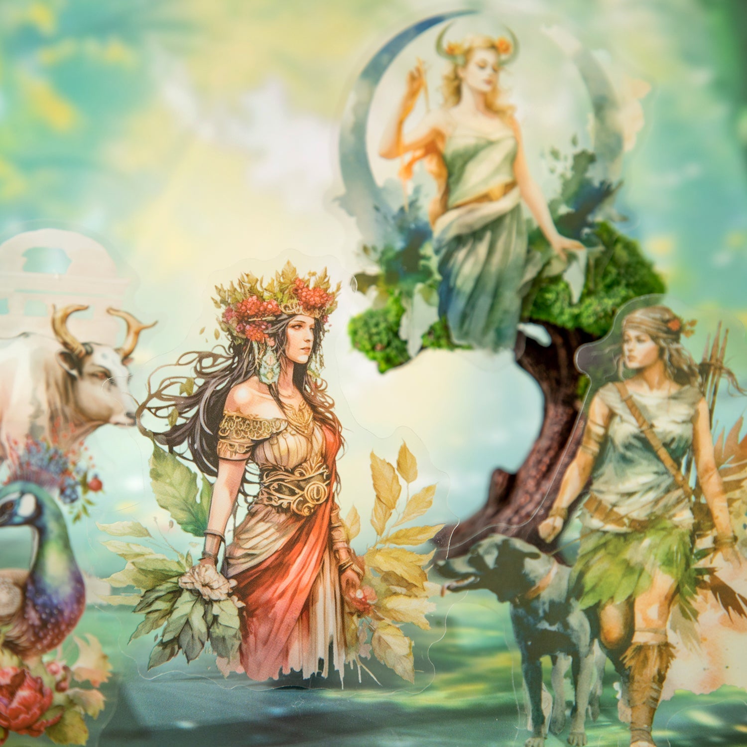 PET Stickers The Book of European Goddesses Retro Mythology - Desk Cosmos