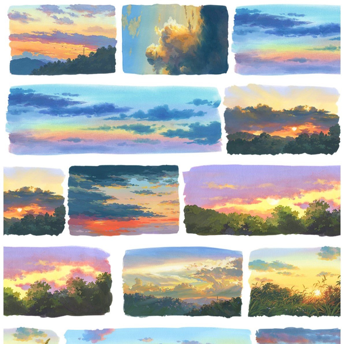 Sunset Clouds Scenery PET Tape - Desk Cosmos