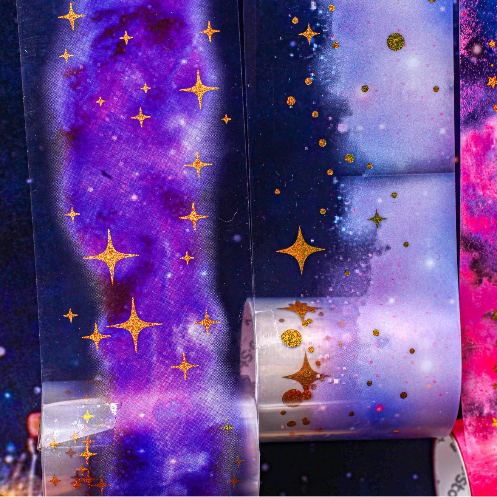 Star LAN PET Tape Gold Stamping Starry Sky Scrapbooking Decoration ...