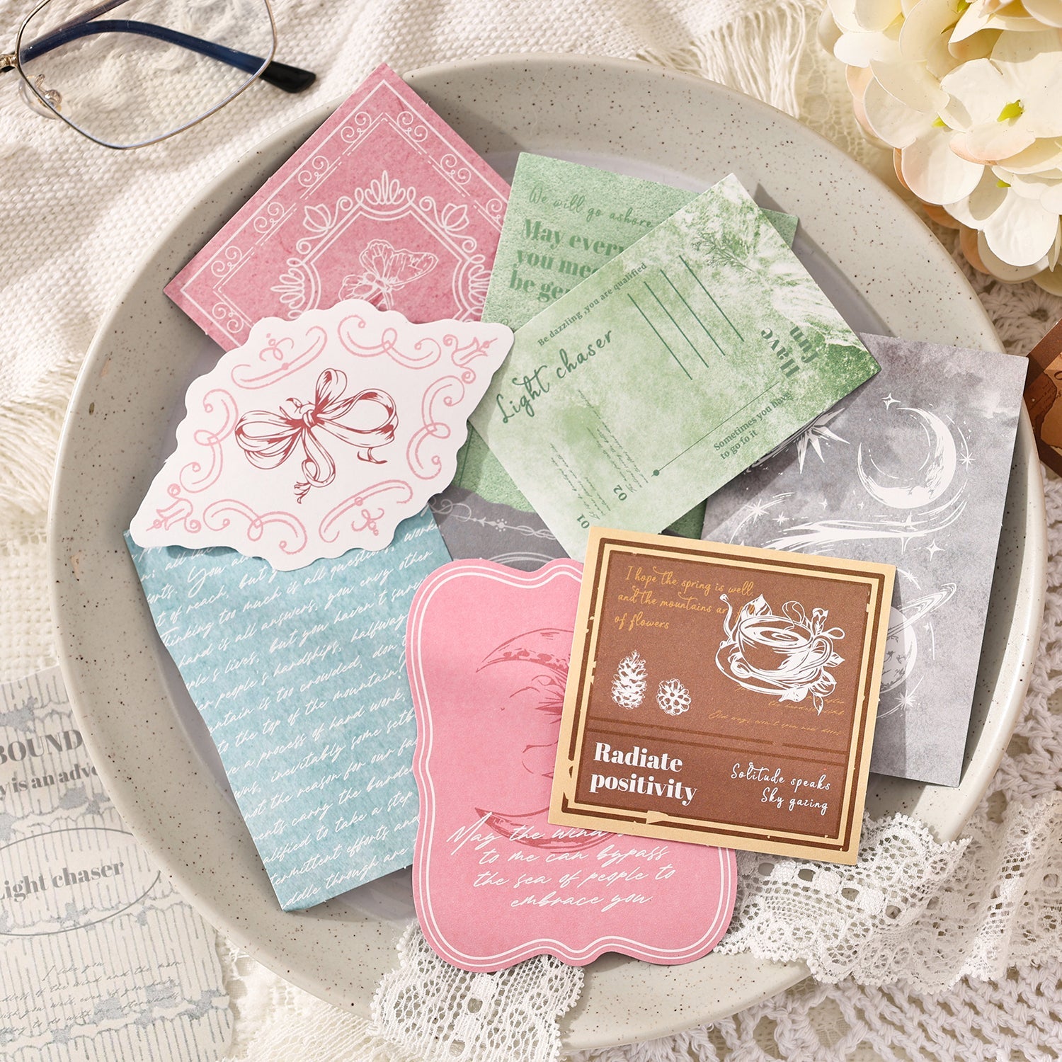 Writing Paper Stickers Light and Letterhead – Desk Cosmos